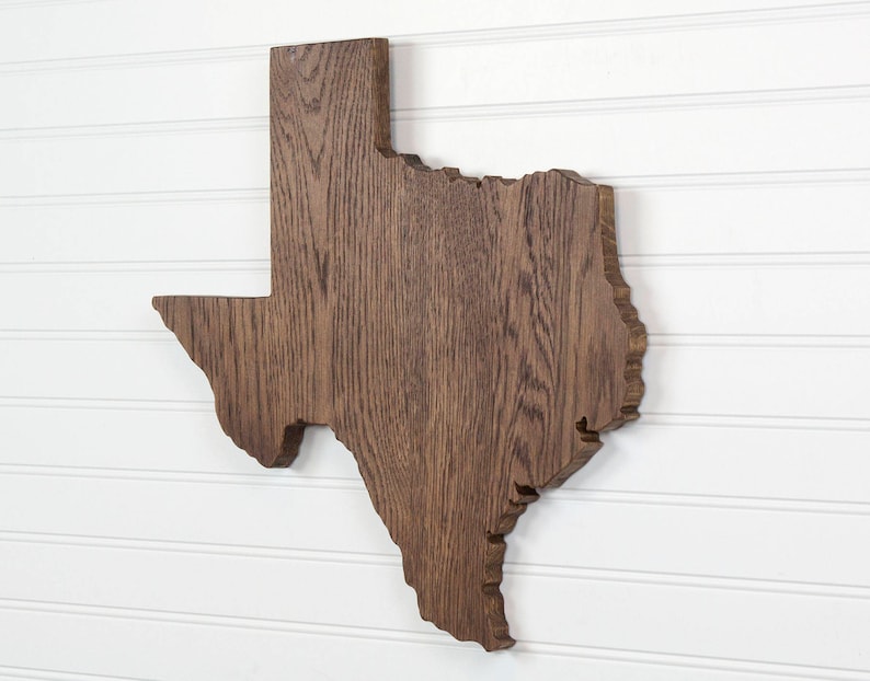 Texas State Shape Wood Sign Cutout Wall Art. Modern Rustic | Etsy