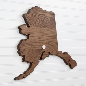 Alaska State Shape Wood Sign Cutout Wall Art. Modern Rustic, Farmhouse ...