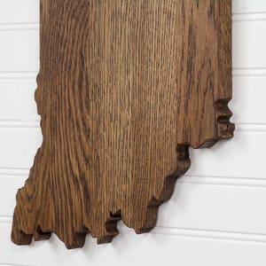 Indiana State Shape Wood Sign Cutout Wall Art. Modern Rustic, Farmhouse ...