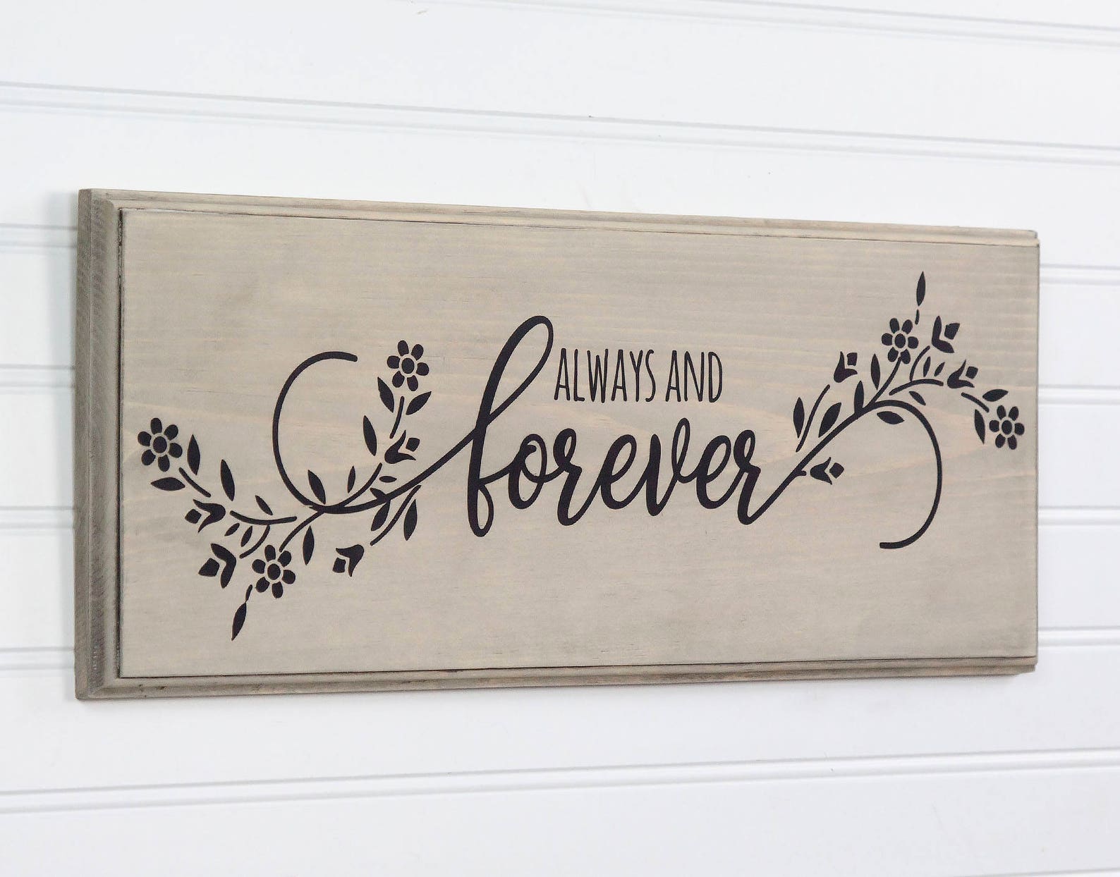Always and Forever Wood Sign With Floral Design. 3 Sizes 9 - Etsy