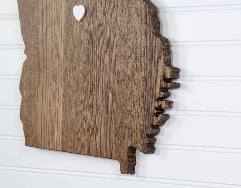 Georgia State Shape Wood Sign Cutout Wall Art. Modern Rustic | Etsy