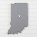 Indiana Home State Wood Sign Cutout Silhouette Wall Art Personalized ...