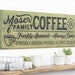 Personalized Coffee Shop Farmhouse Retro Style Wood Sign. 3 Sizes 9 ...
