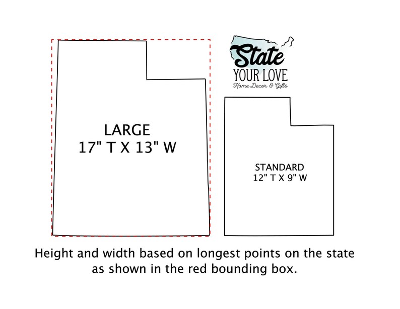 Utah State Shape Wood Sign Cutout Wall Art. Modern Rustic | Etsy