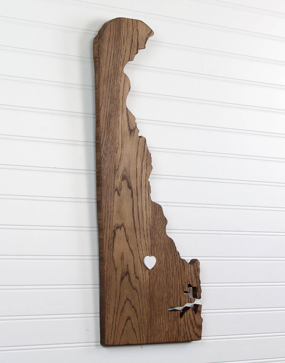 Delaware State Shape Wood Sign Cutout Wall Art. Modern Rustic ...