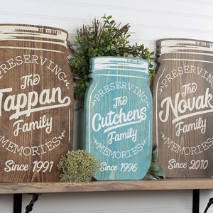 Personalized Mason Jar Shape Farmhouse Style Wood Cutout Sign. New ...