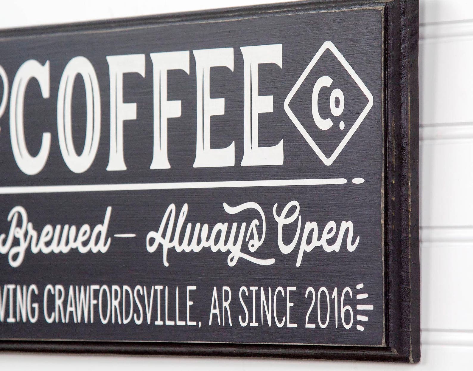 Personalized Coffee Shop Farmhouse Retro Style Wood Sign. 3 - Etsy