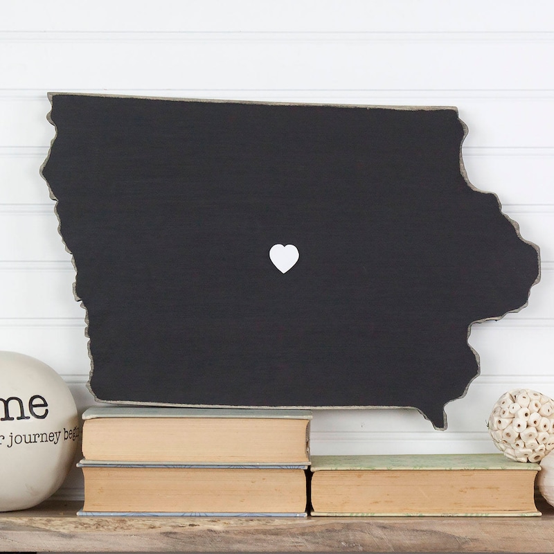 Iowa State Wooden Sign - Etsy
