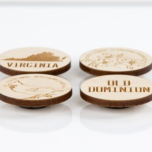 Michigan State Engraved Wood Magnets Set of 4 - State Pride Symbols ...