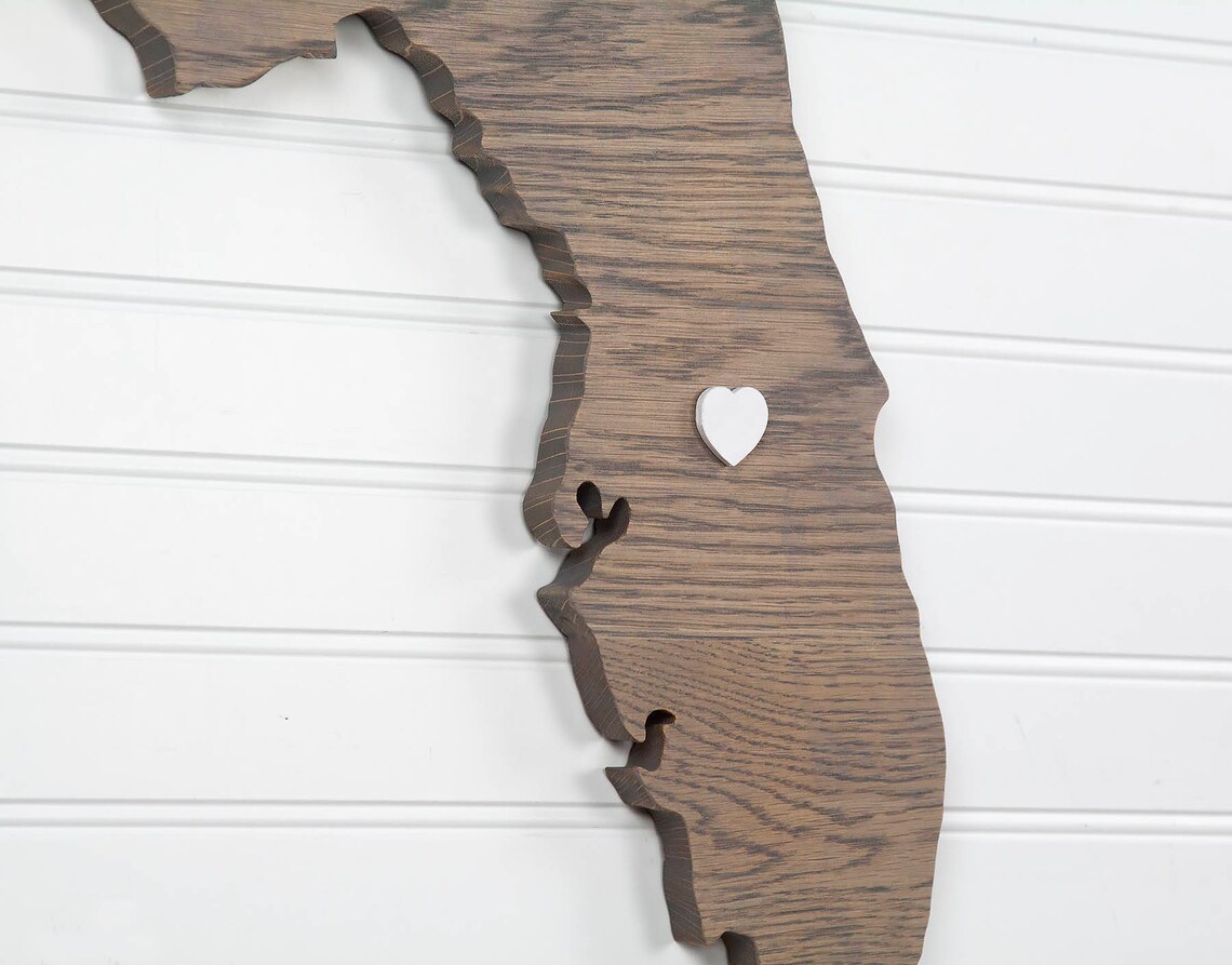Florida State Shape Wood Sign Cutout Wall Art. Modern Rustic - Etsy