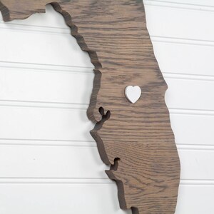 Florida State Shape Wood Sign Cutout Wall Art. Modern Rustic, Farmhouse ...