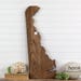 Delaware State Shape Wood Sign Cutout Wall Art. Modern Rustic ...