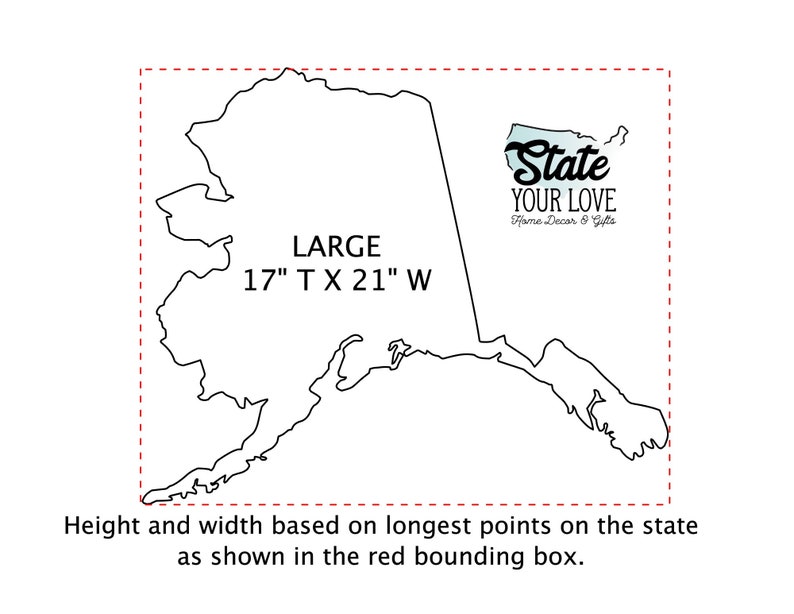 Alaska State Shape Wood Sign Cutout Wall Art. Modern Rustic - Etsy