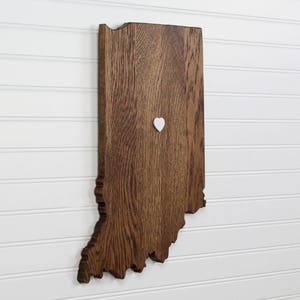 Indiana State Shape Wood Sign Cutout Wall Art. Modern Rustic, Farmhouse ...