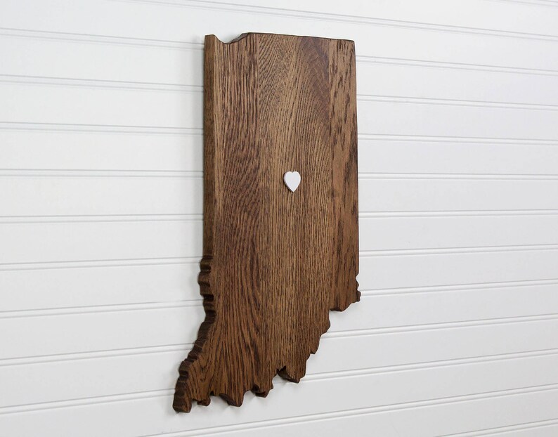 Indiana State Shape Wood Sign Cutout Wall Art. Modern Rustic - Etsy