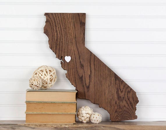California State Shape Wood Sign Cutout Wall Art. Modern | Etsy