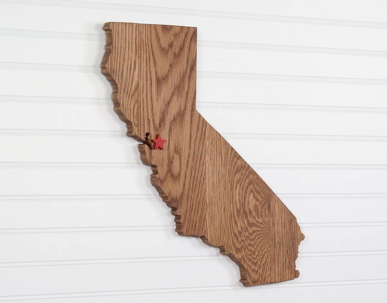 California State Shape Wood Sign Cutout Wall Art. Modern - Etsy