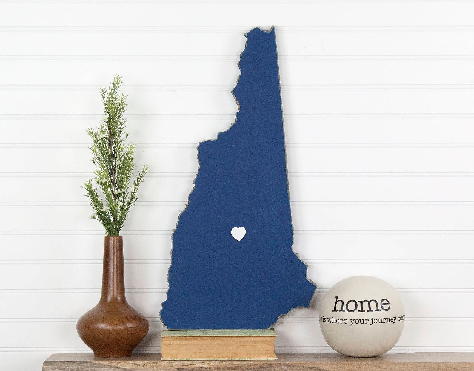 New Hampshire Home State Wood Sign Cutout Silhouette Wall Art | Etsy