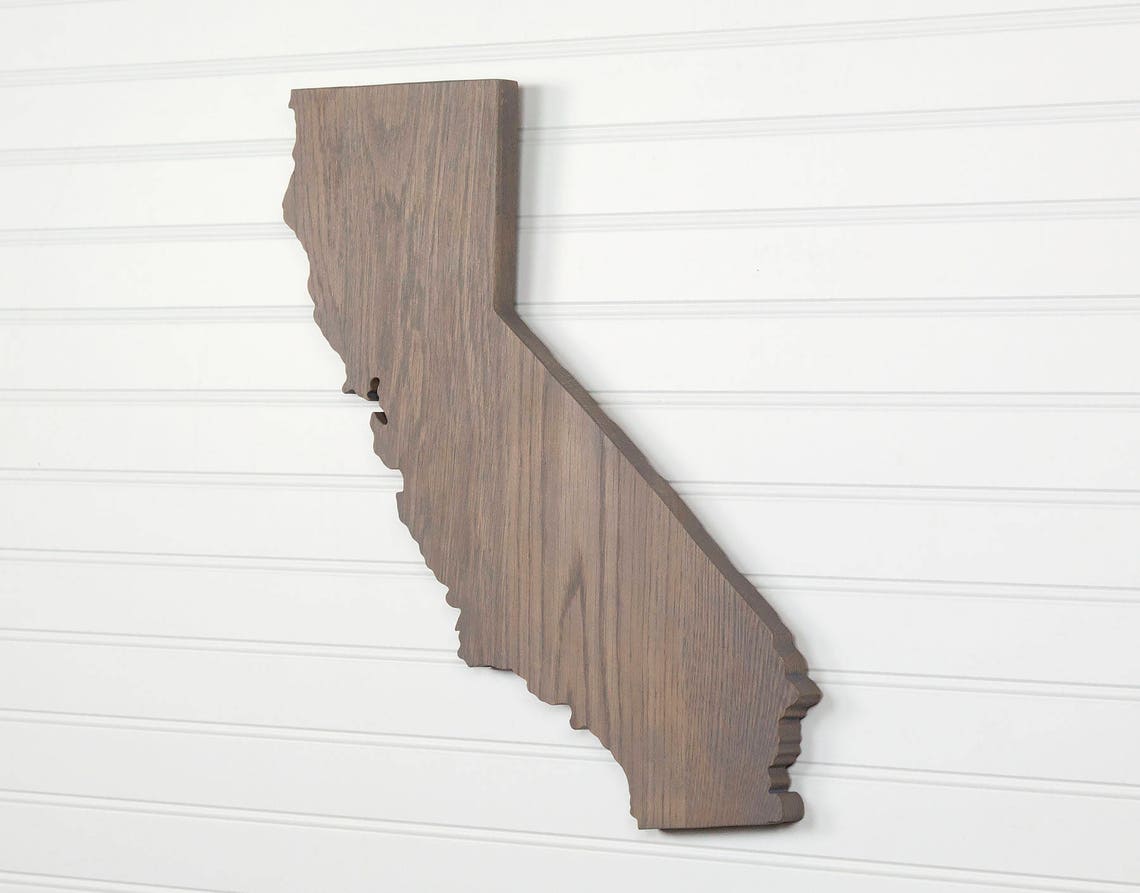 California State Shape Wood Sign Cutout Wall Art. Modern | Etsy