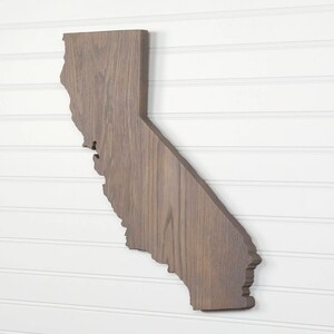 California State Shape Wood Sign Cutout Wall Art. Modern Rustic ...