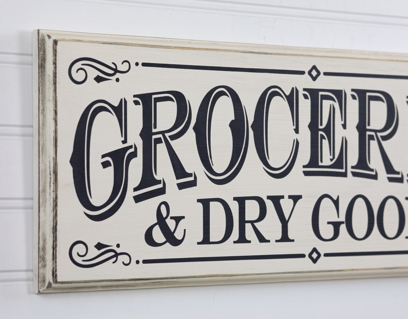 Groceries and Dry Goods Farmhouse Style Wood Sign Wall Art. | Etsy