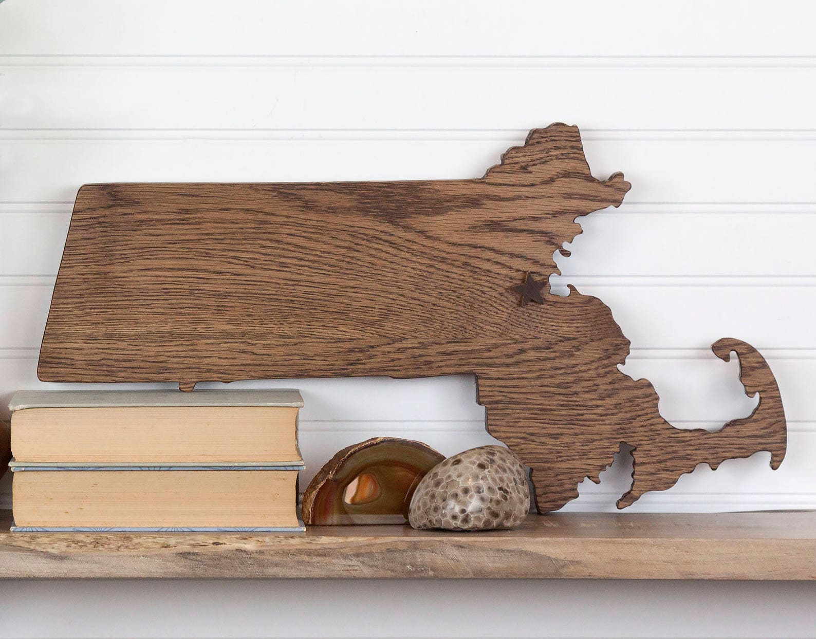 Massachusetts State Shape Wood Sign Cutout Wall Art. Modern | Etsy