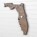 Florida State Shape Wood Sign Cutout Wall Art. Modern Rustic, Farmhouse ...