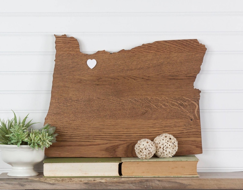 Oregon State Shape Wood Sign Cutout Wall Art. Modern Rustic - Etsy