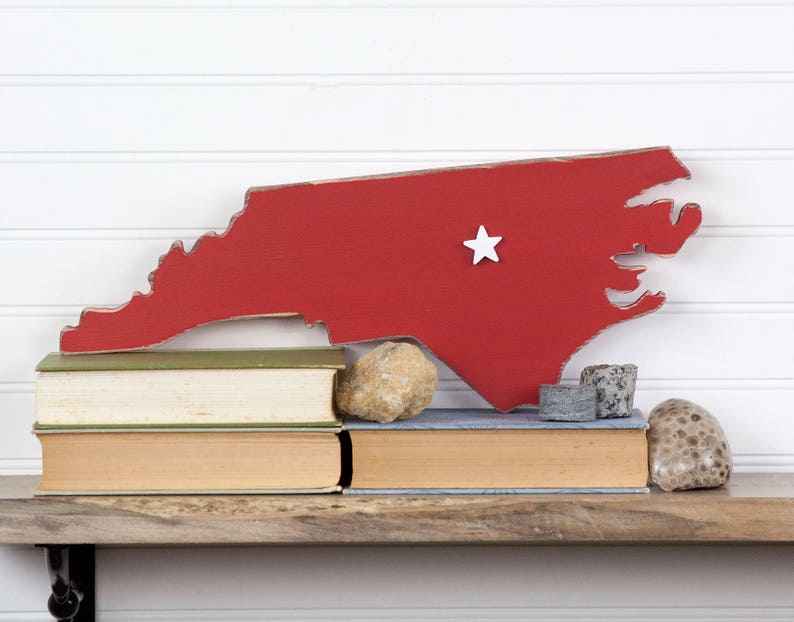 North Carolina Home State Wood Sign Cutout Silhouette Wall Art - Etsy