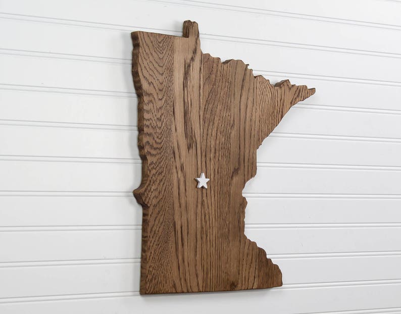 Minnesota State Shape Wood Sign Cutout Wall Art. Modern | Etsy
