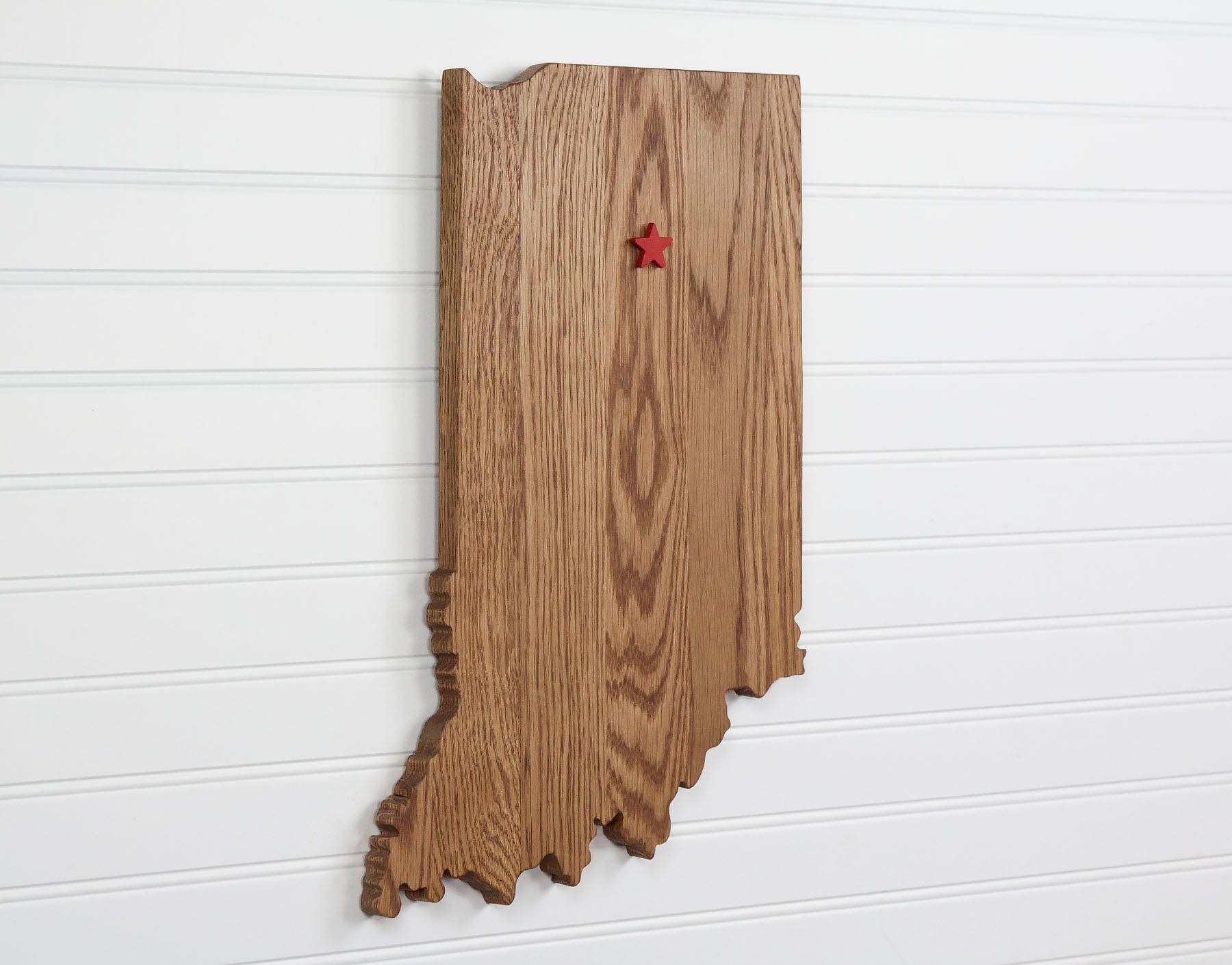 Indiana State Shape Wood Sign Cutout Wall Art. Modern Rustic, Farmhouse ...