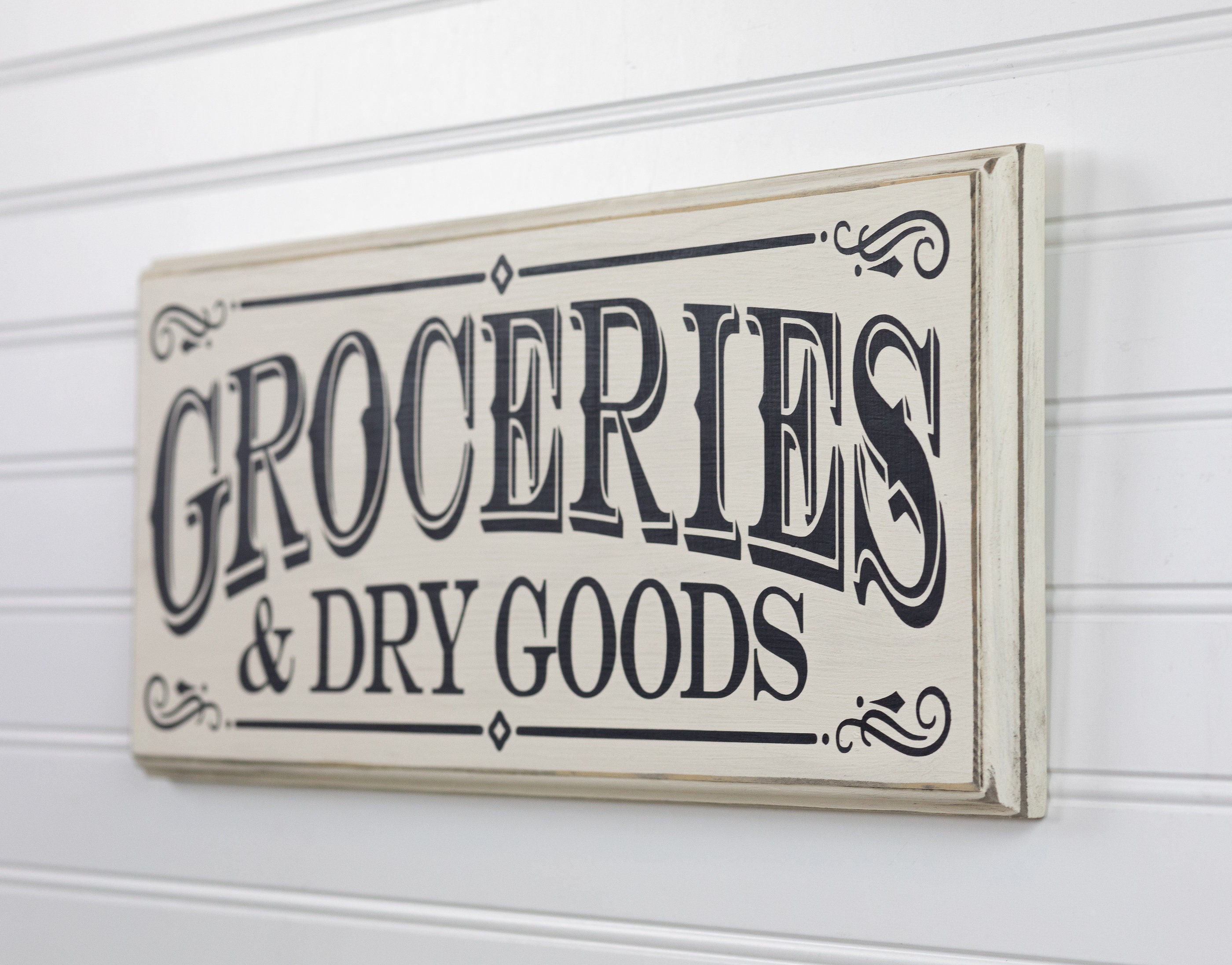 Groceries and Dry Goods Farmhouse Style Wood Sign Wall Art. - Etsy