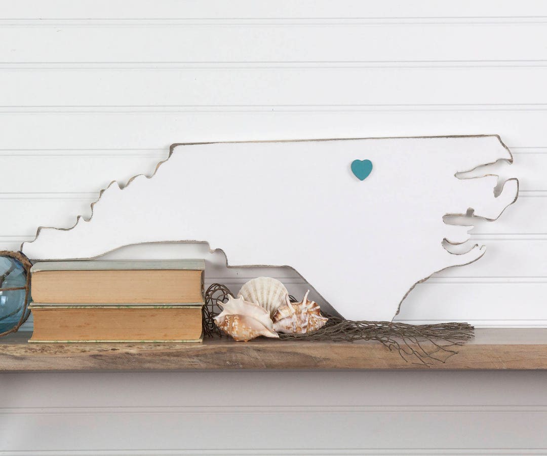 North Carolina Home State Wood Sign Cutout Silhouette Wall Art ...