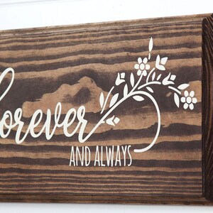 Forever and Always Wood Sign With Floral Design. 3 Sizes 9 Colors. Love ...