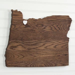 Oregon State Shape Wood Sign Cutout Wall Art. Modern Rustic, Farmhouse ...