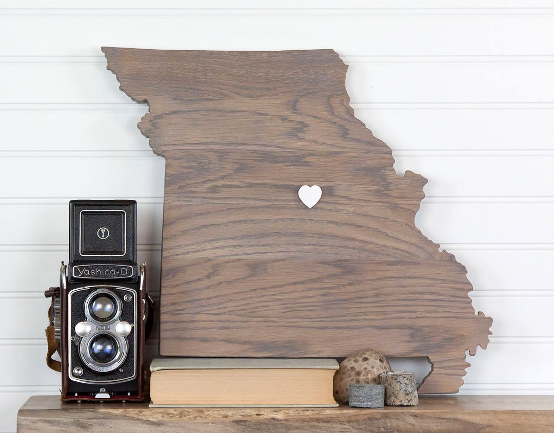 Missouri State Shape Wood Sign Cutout Wall Art. Modern Rustic ...