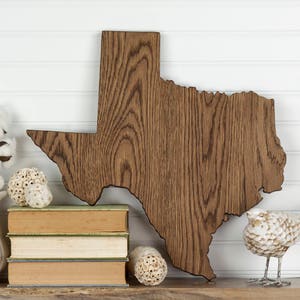 Texas State Shape Wood Sign Cutout Wall Art. Modern Rustic, Farmhouse ...