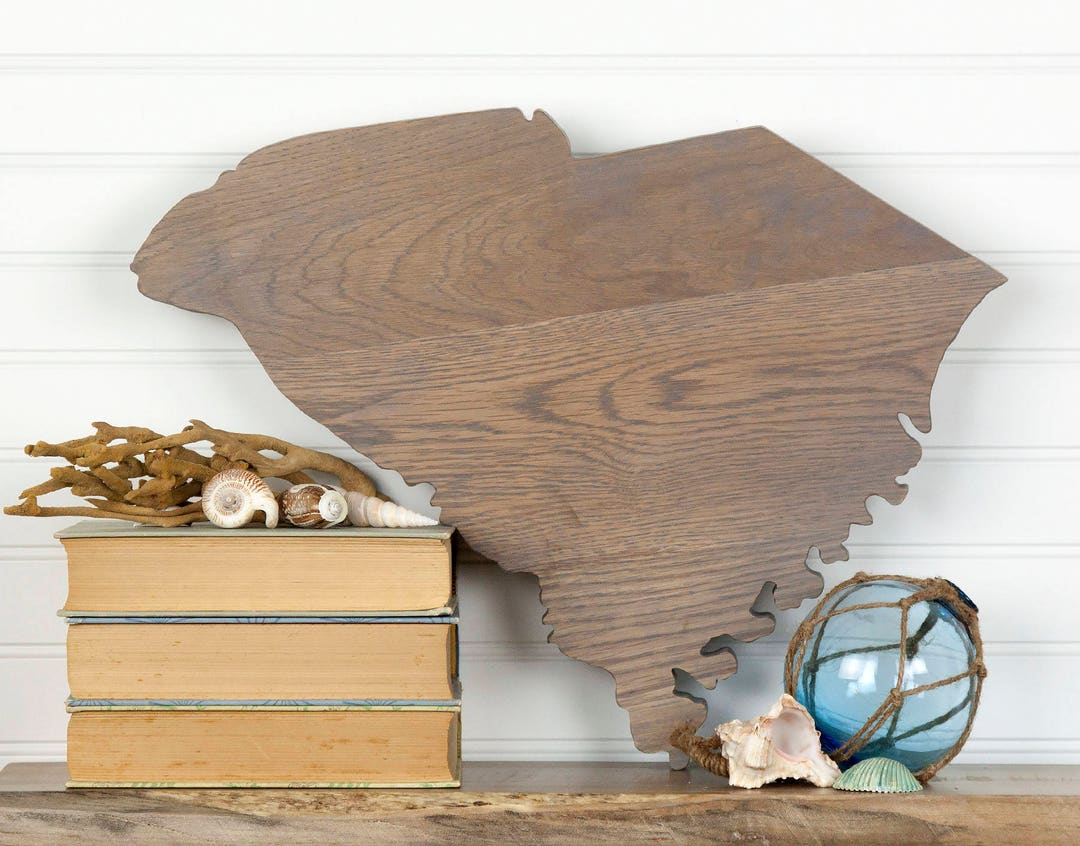 South Carolina State Shape Wood Sign Cutout Wall Art. Modern Rustic ...
