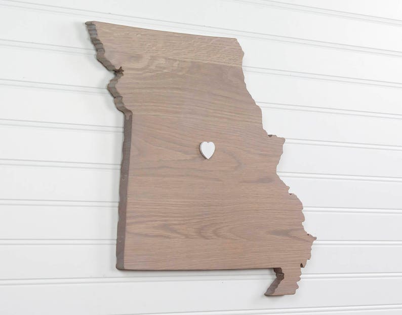 Missouri State Shape Wood Sign Cutout Wall Art. Modern Rustic ...