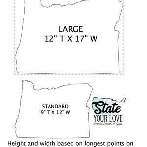 Oregon State Shape Wood Sign Cutout Wall Art. Modern Rustic, Farmhouse ...