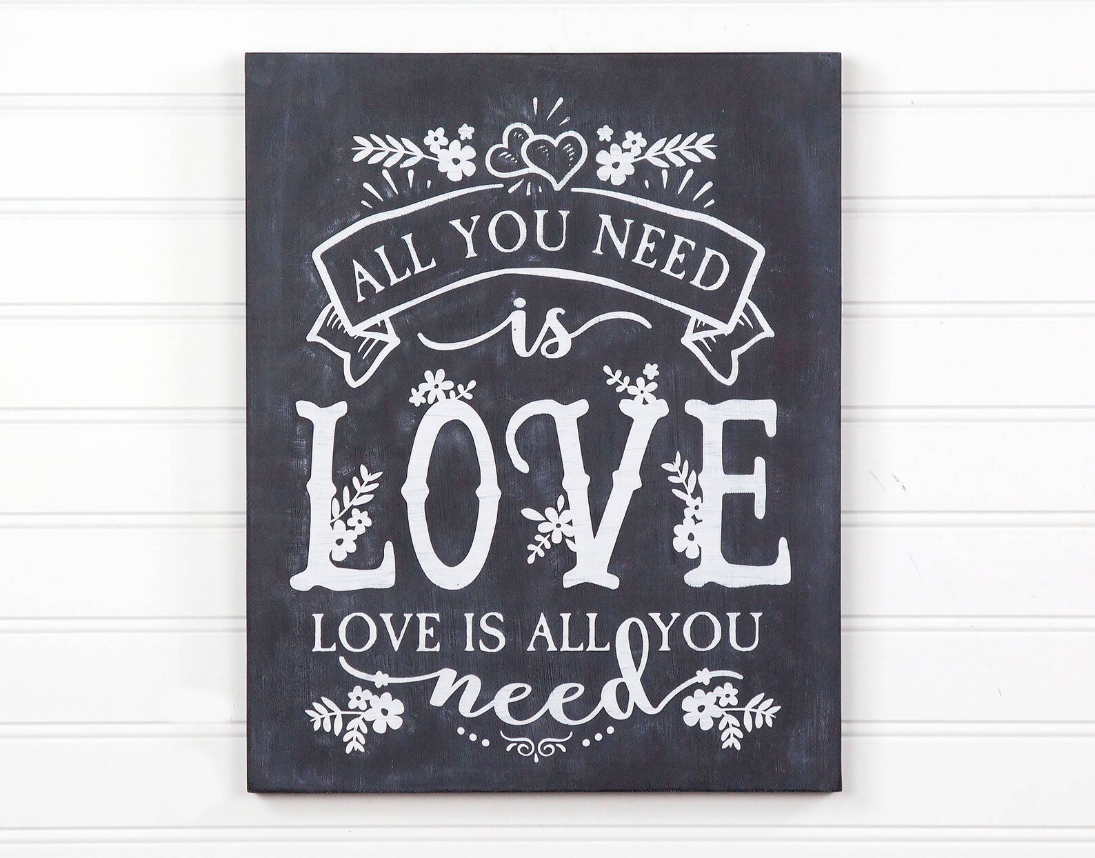 Love is All You Need Chalkboard Style Painted Wood Sign Wall | Etsy