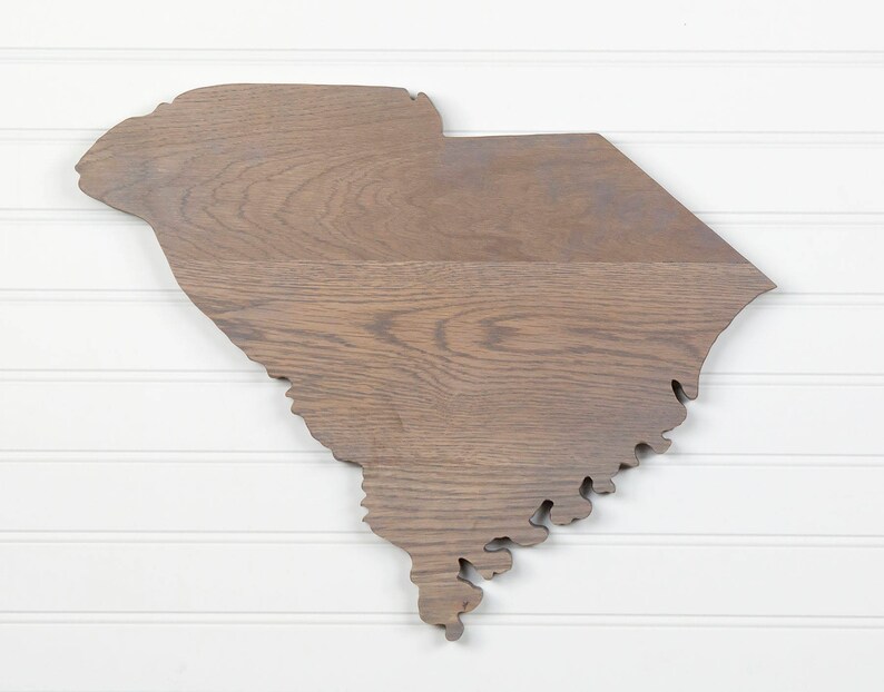 South Carolina State Shape Wood Sign Cutout Wall Art. Modern Rustic ...