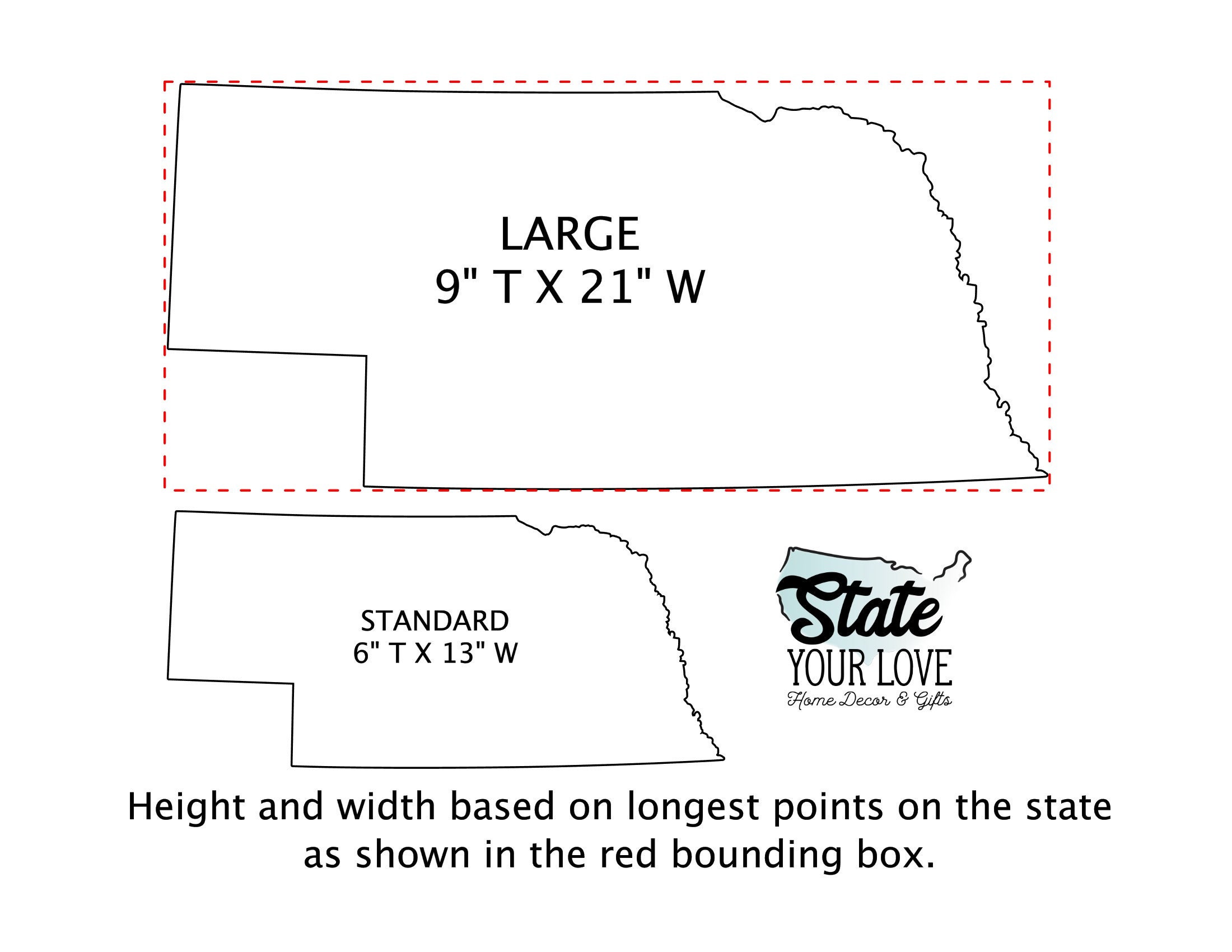 Nebraska State Shape Wood Sign Cutout Wall Art. Modern Rustic | Etsy