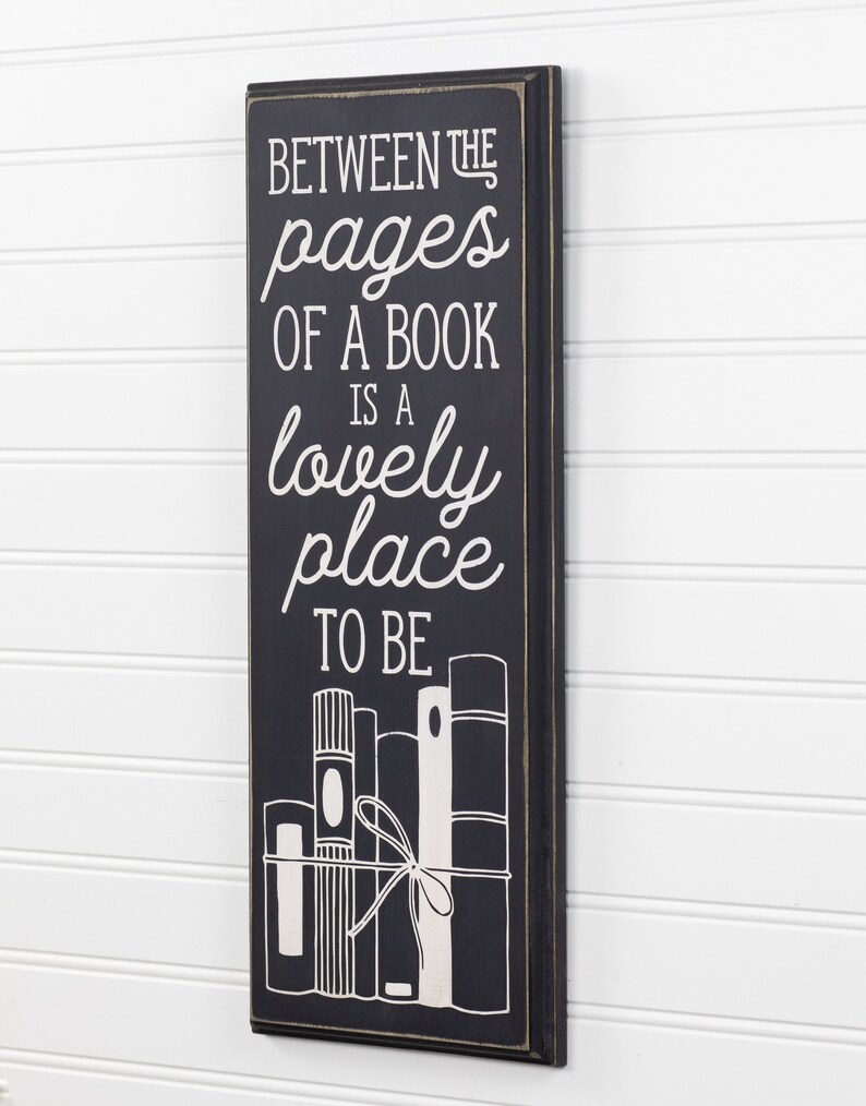 Between the Pages of a Book Lovely Place to Be Wood Sign Wall - Etsy