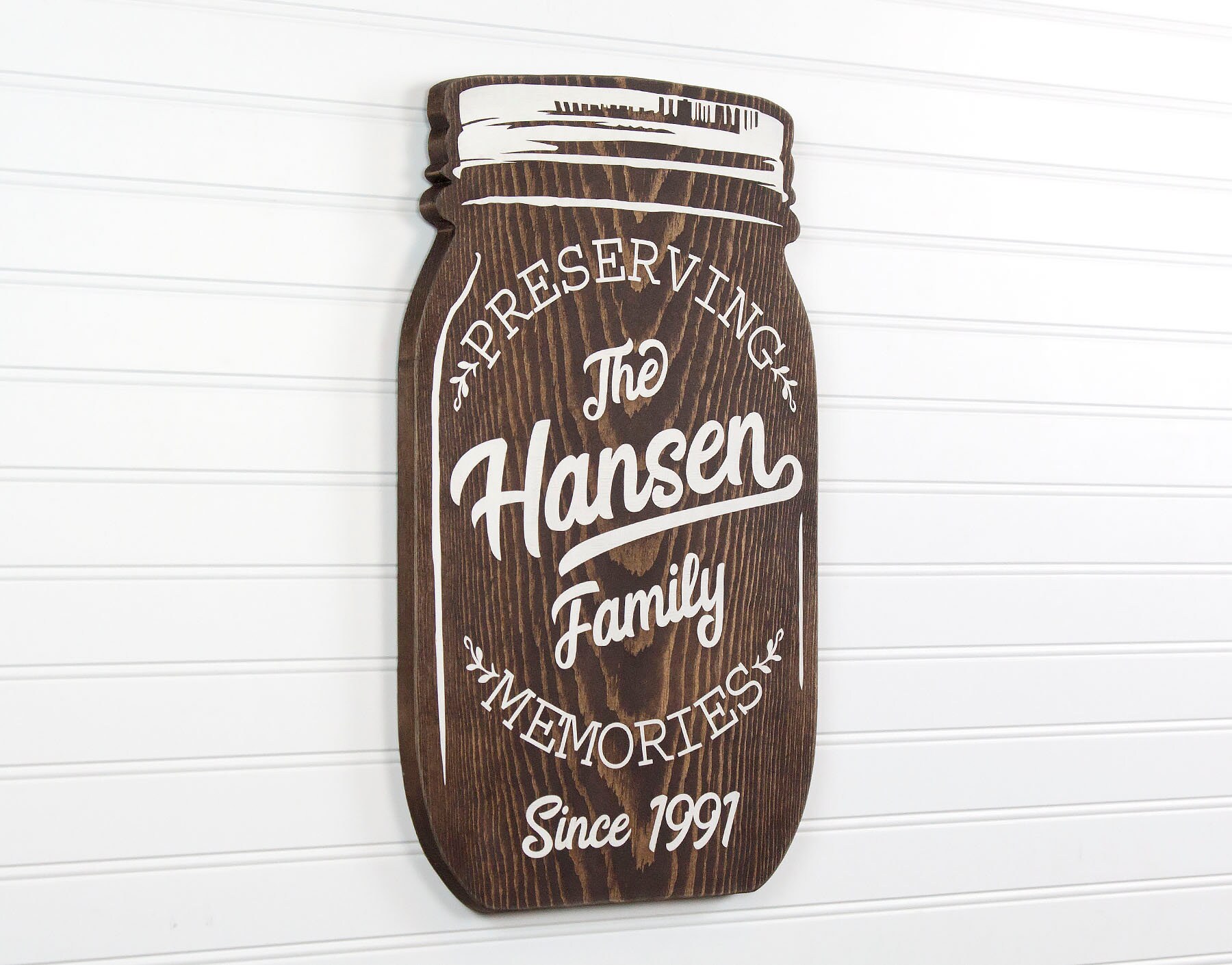 Personalized Mason Jar Shape Wood Cutout Sign Wall Art. | Etsy