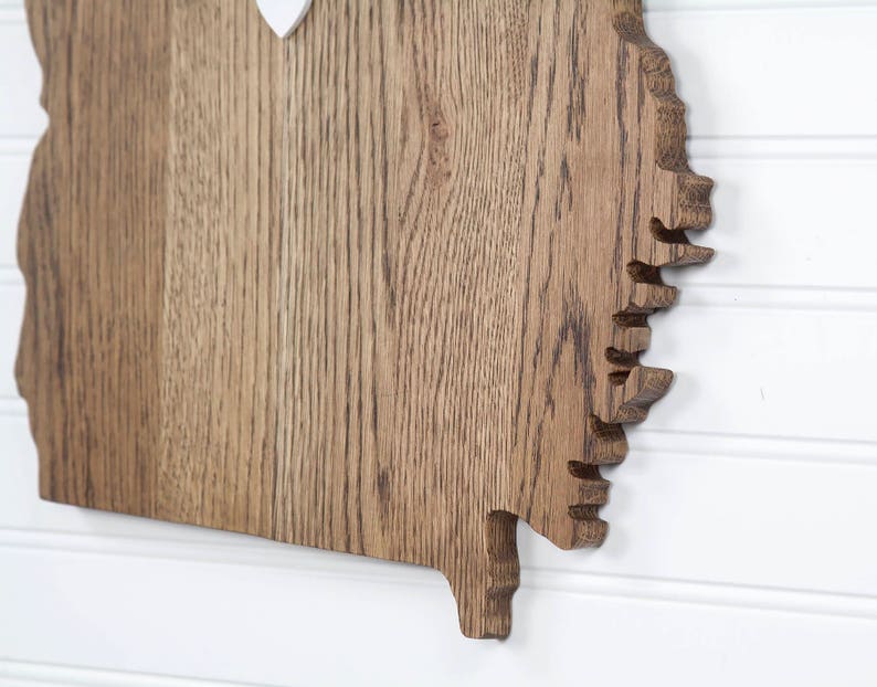 Georgia State Shape Wood Sign Cutout Wall Art. Modern Rustic | Etsy