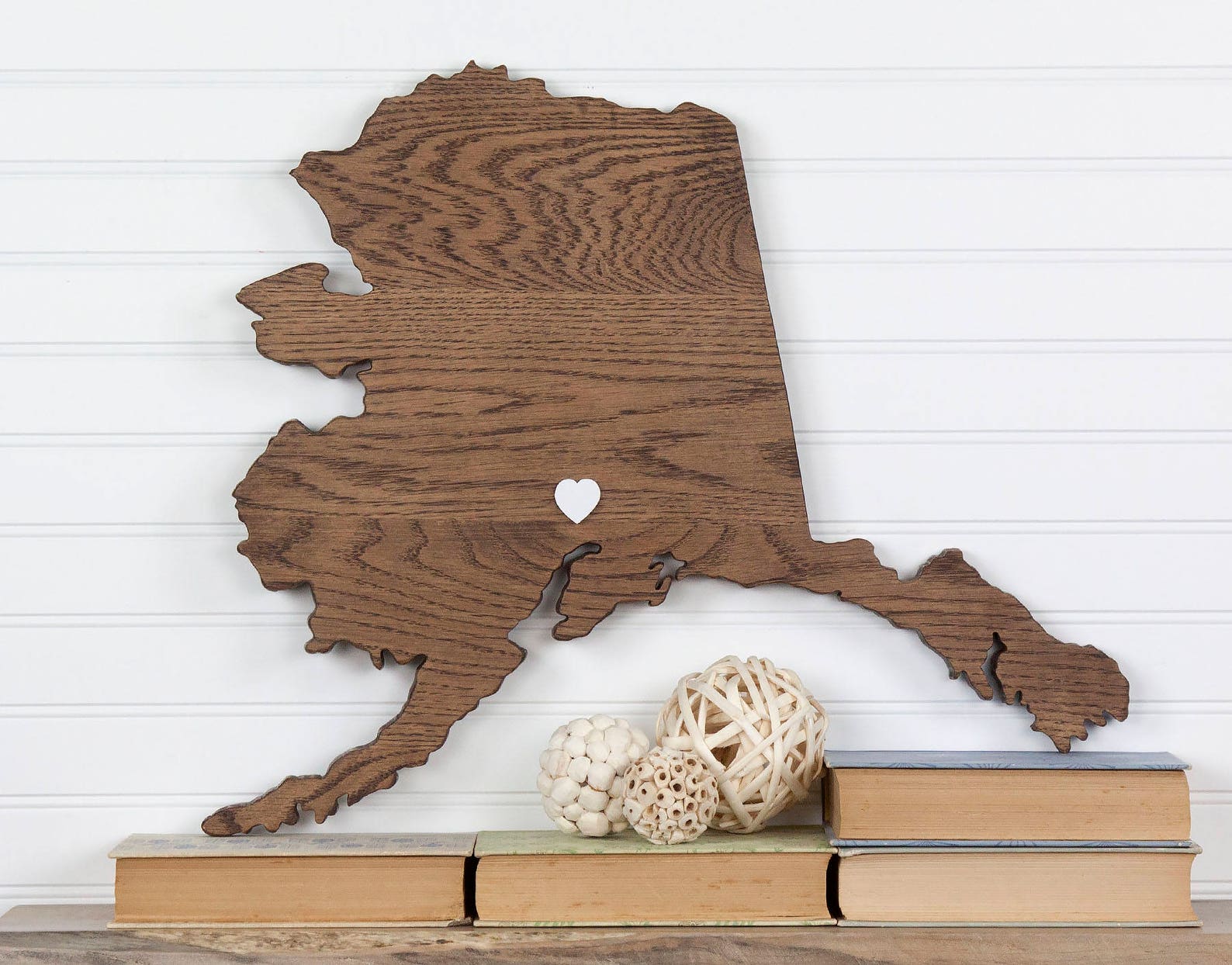 Alaska State Shape Wood Sign Cutout Wall Art. Modern Rustic - Etsy