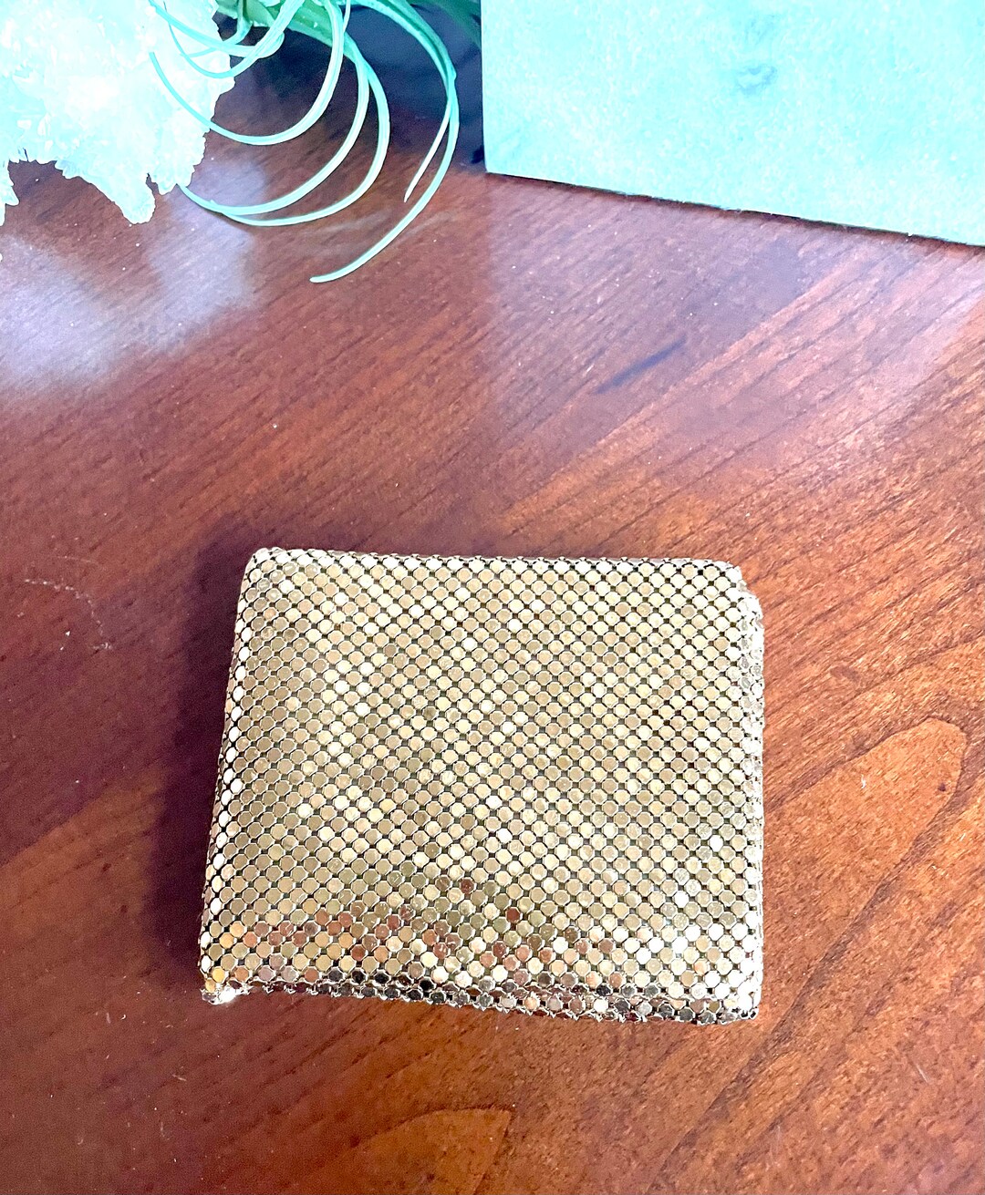 Retro Mesh Gold Metal Wallet - Etsy