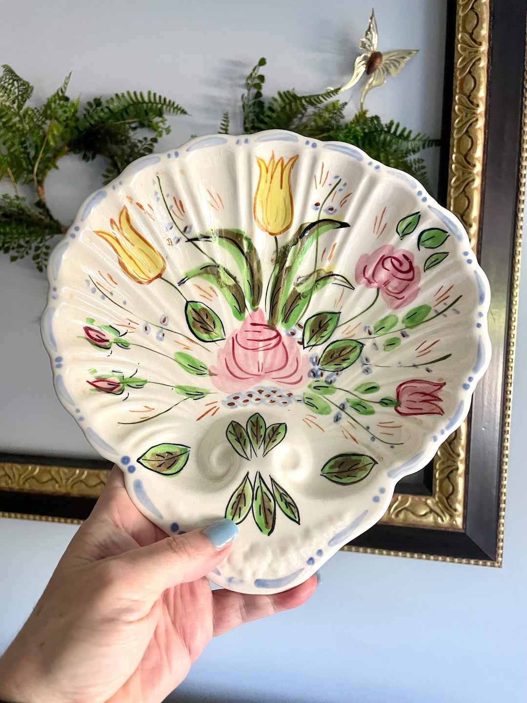 Blue Ridge Hand Painted Bowl - Etsy