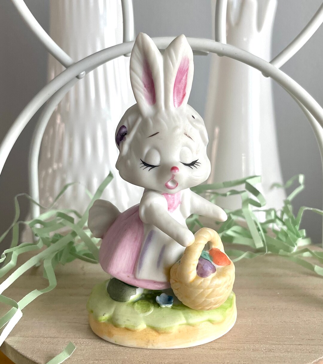 Lefton Bunny Figure - Etsy
